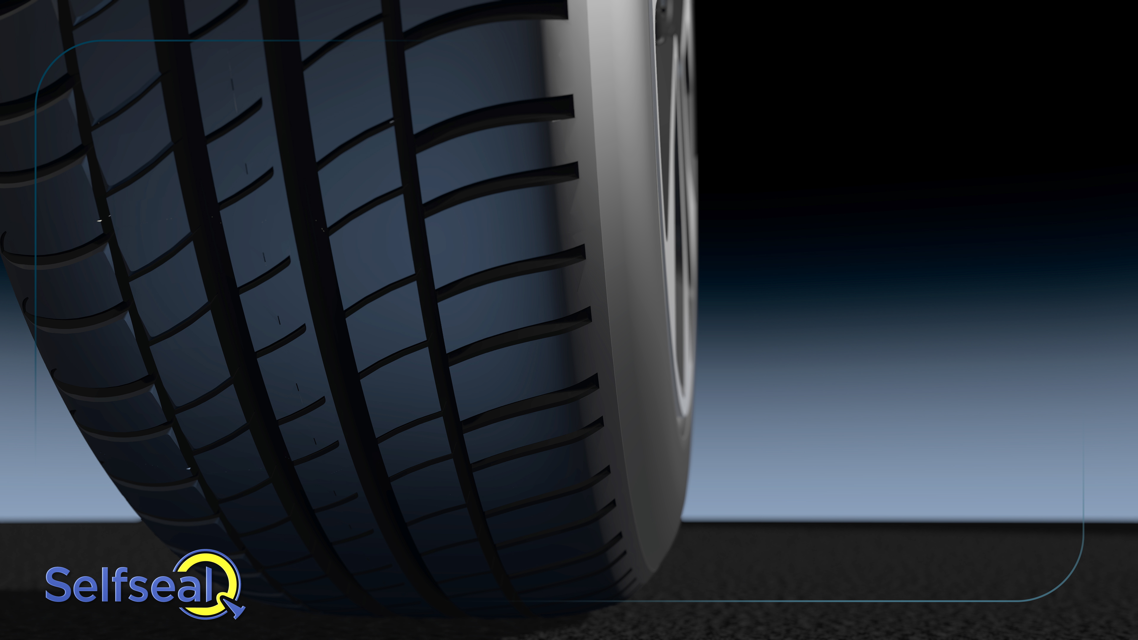 Selbstfahrendes Auto trifft selbstreparierenden Reifen